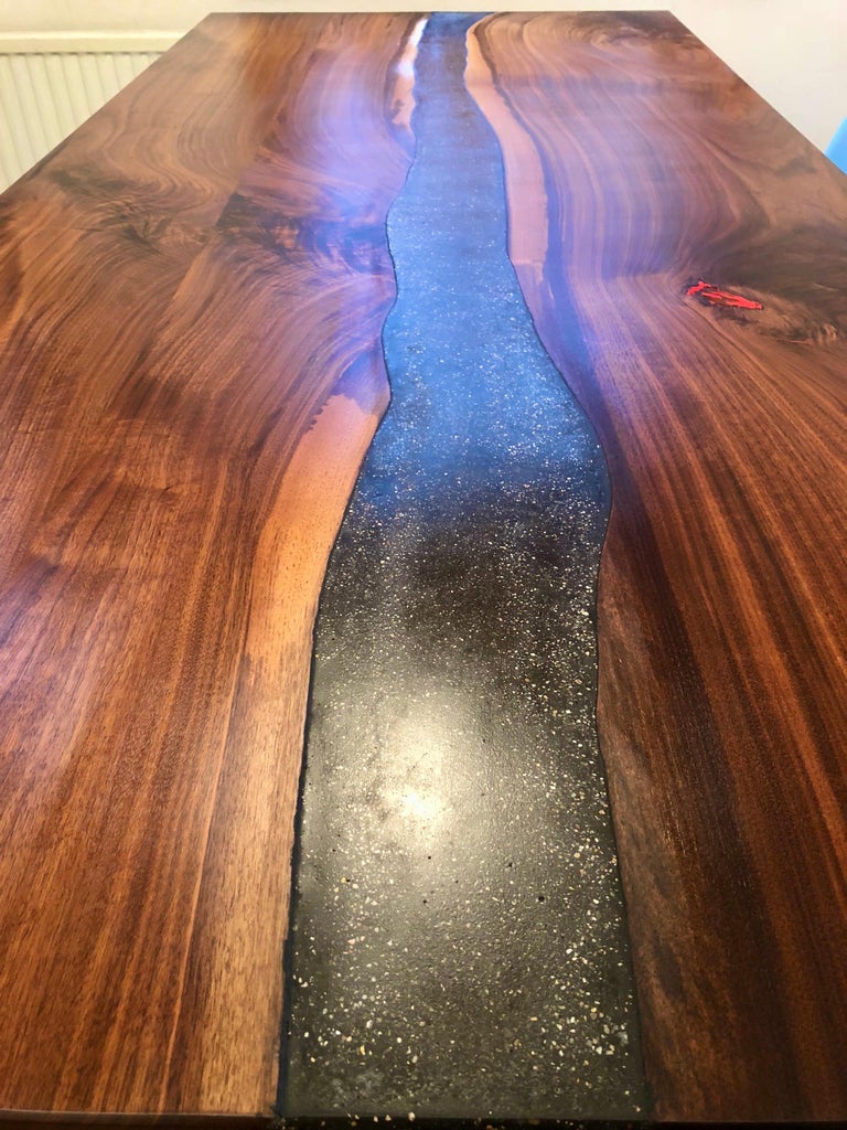 Contemporary Design Table "Concrete River" Handmade Limited, Austria ...