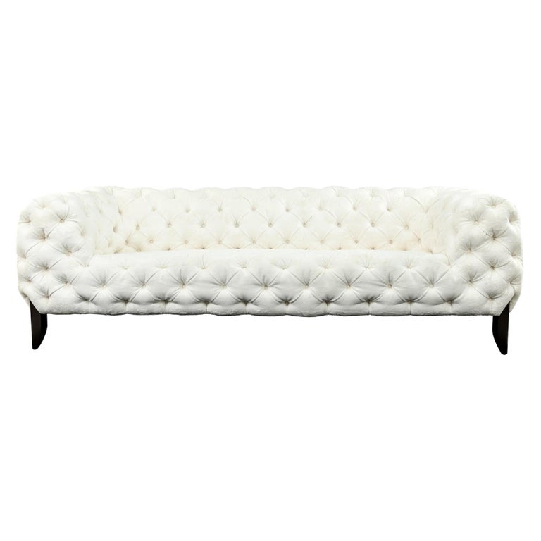 Contemporary Designer Tufted Sofa at 1stDibs