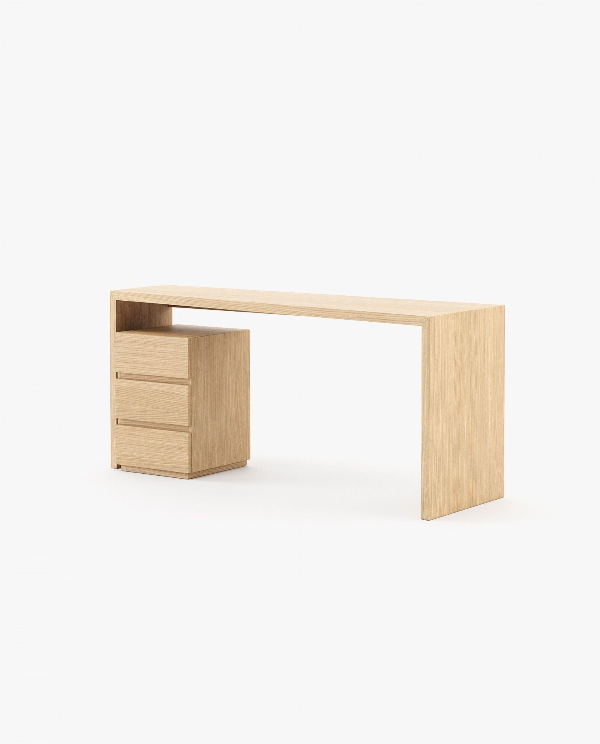 Custom Desk in Matte Wood with Drawers For Sale at 1stDibs | matte smoked