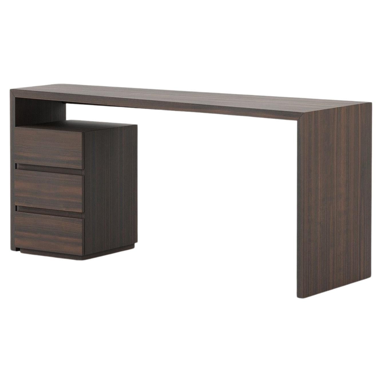 Custom Desk in Matte Wood with Drawers For Sale at 1stDibs | matte smoked