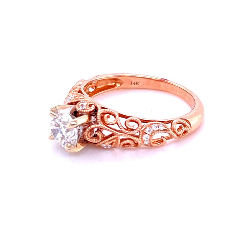 Contemporary Diamond Engagement Ring at 1stDibs