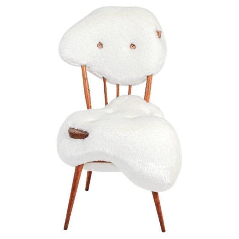 Contemporary Dining Chair 01, Biomorphic White Upholstery, Charlotte ...