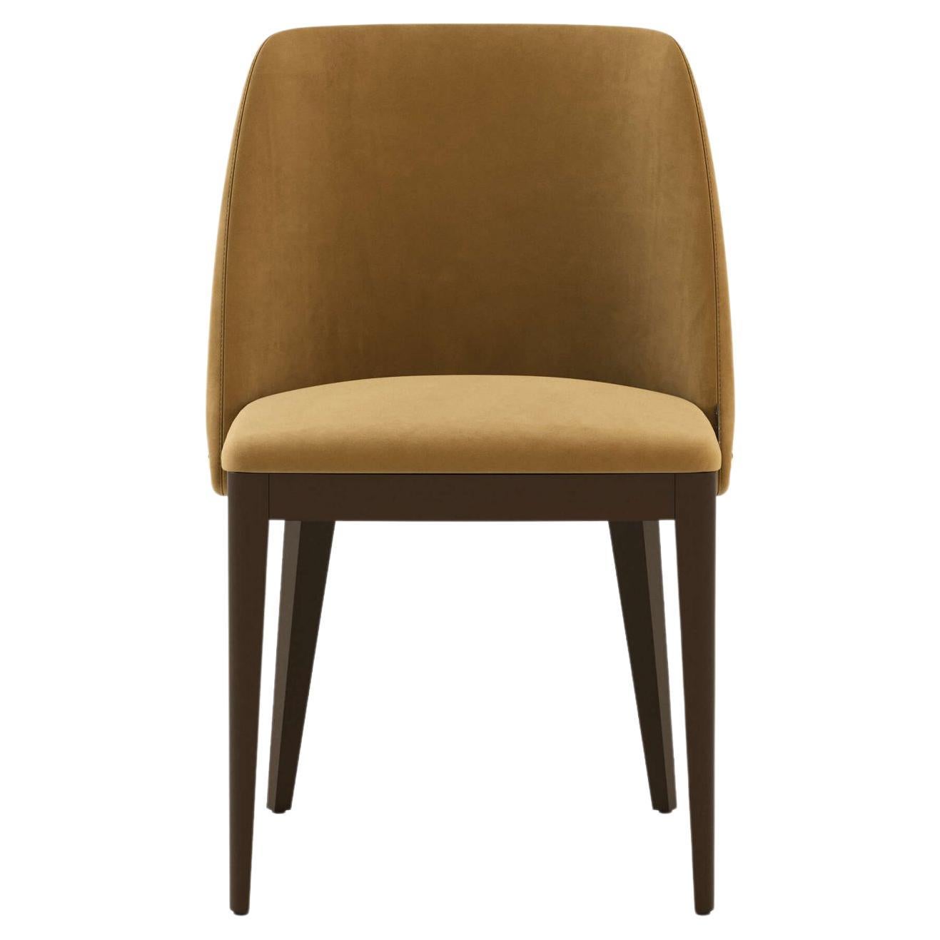 Dining Chair, Horizontal Stitching / Fumed Legs For Sale at 1stDibs