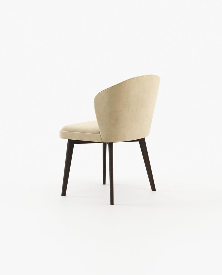 Contemporary Dining Chair With Curved Back For Sale at 1stDibs