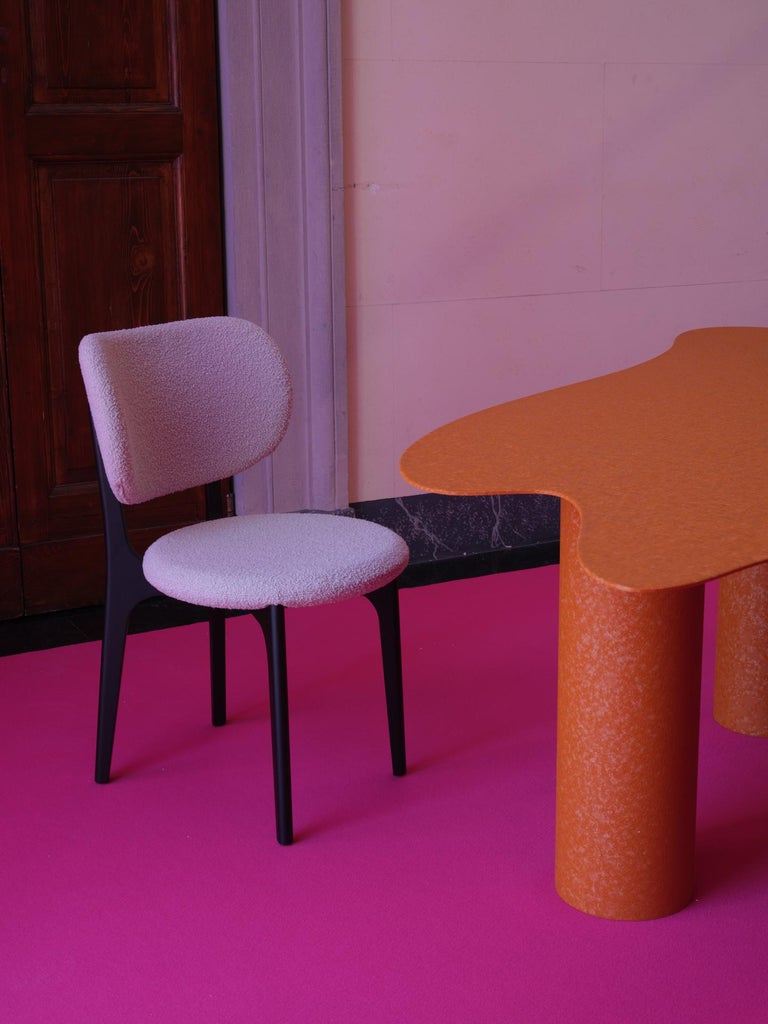 Contemporary Dining Table in Textured Powder Coated Metal For Sale at ...
