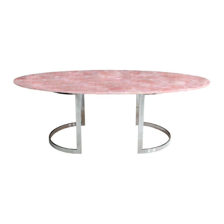 Contemporary Dining Table Made of Rose Quartz Designed by L.A. Studio ...
