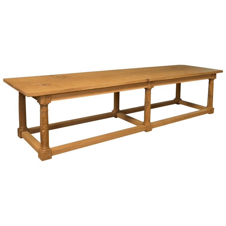 Contemporary refectory table. Oak wood. at 1stDibs | modern refectory table