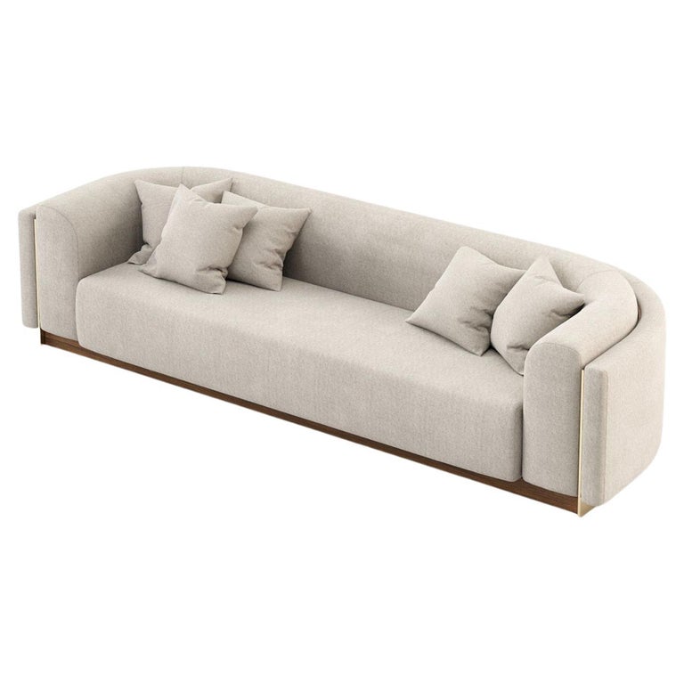 Contemporary Double Layered Back Sofa With Gold Detailing For Sale at ...