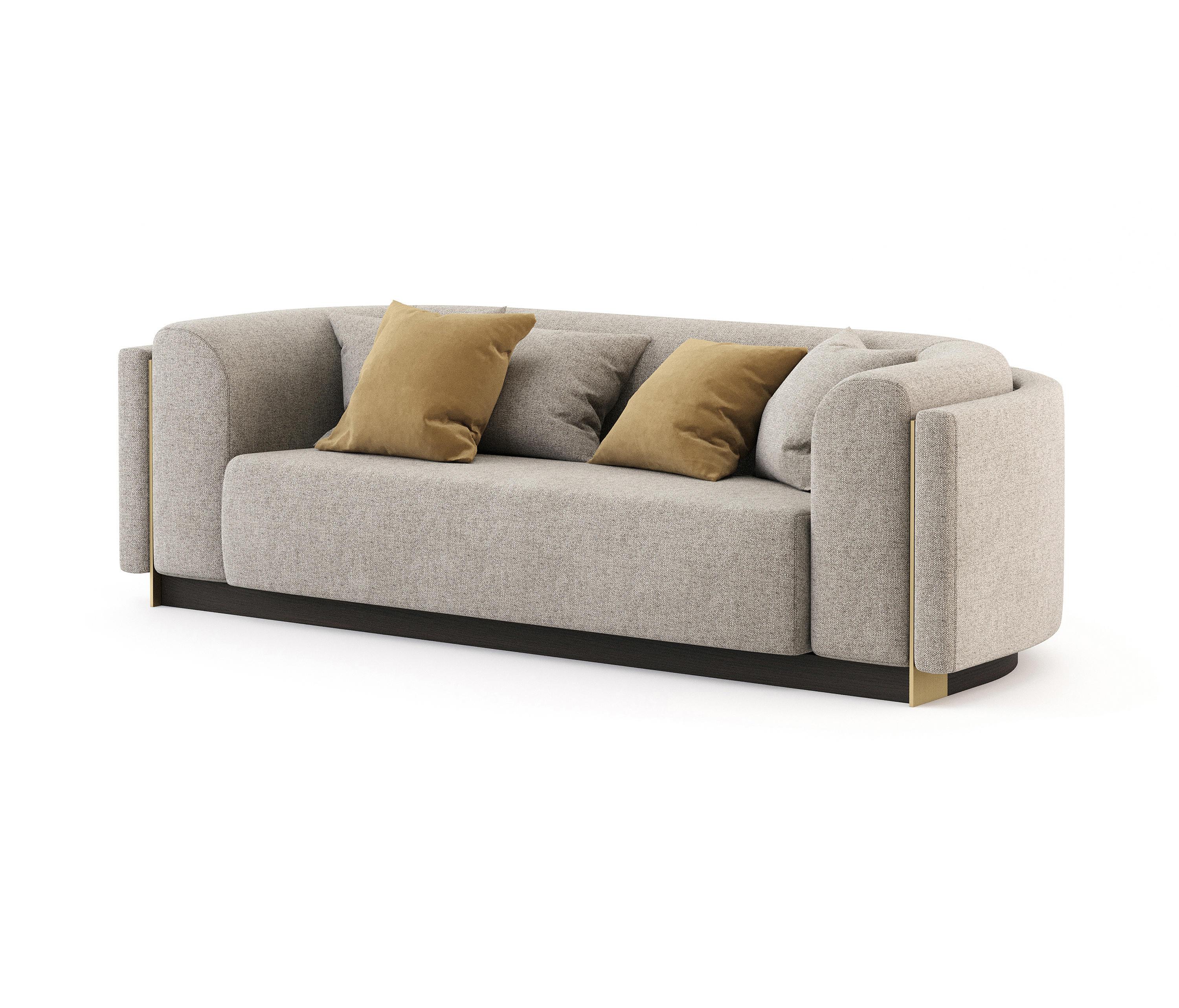 Contemporary Double Layered Back Sofa With Gold Detailing For Sale at ...