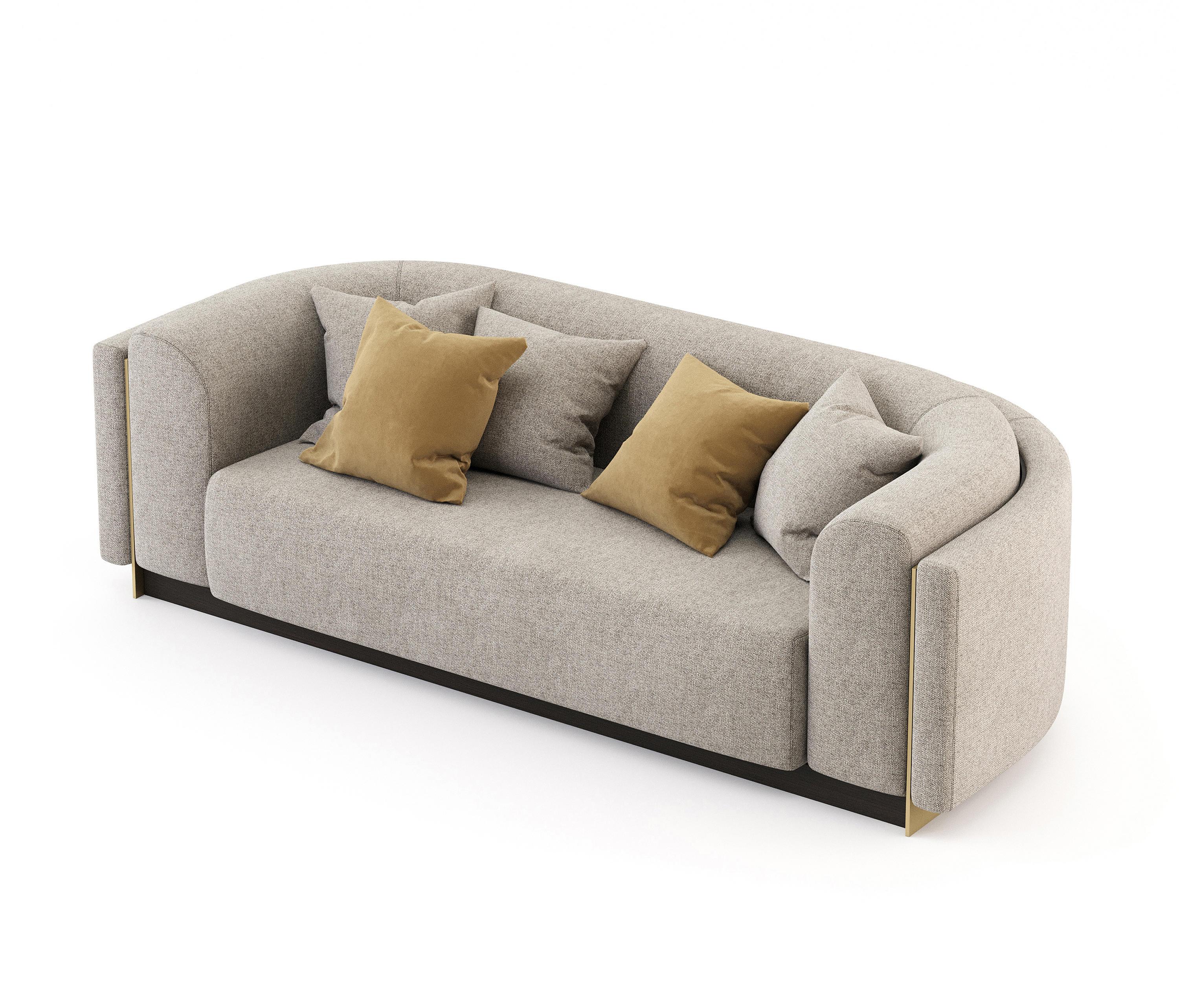 Contemporary Double Layered Back Sofa With Gold Detailing For Sale at ...