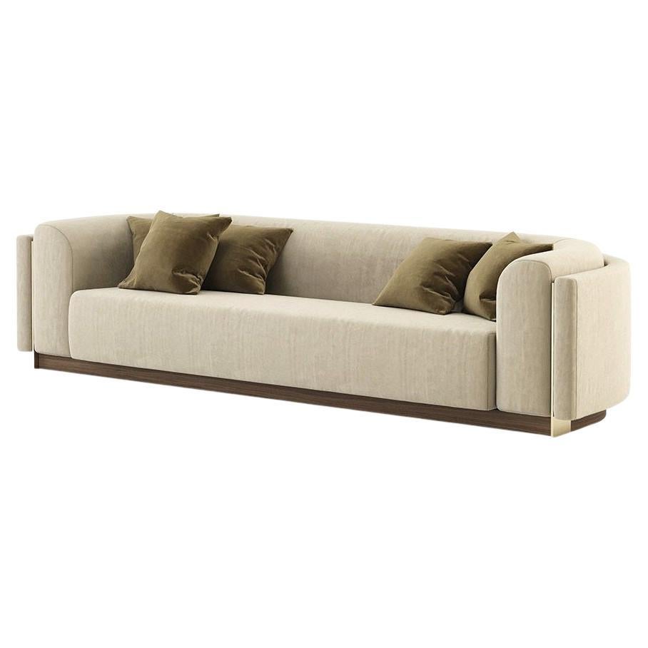 Contemporary Double Layered Back Sofa With Gold Detailing For Sale at ...
