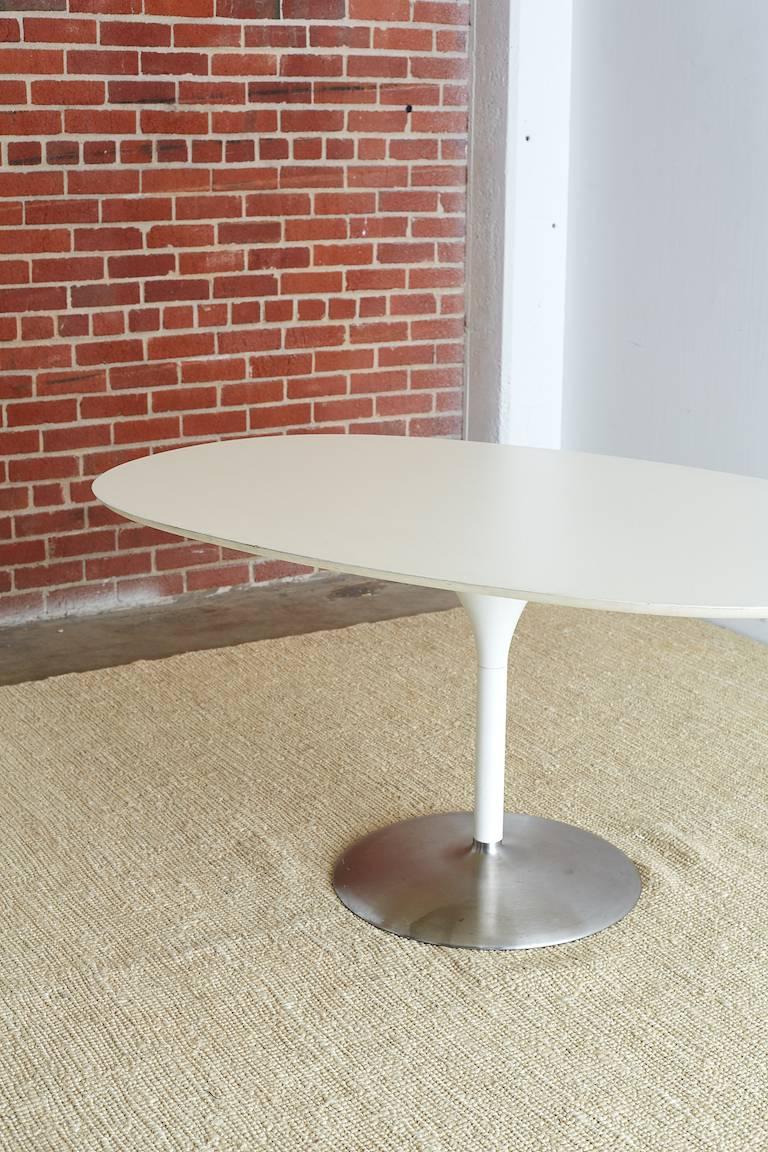 Contemporary Eero Saarinen Style Oval Tulip Table at 1stDibs