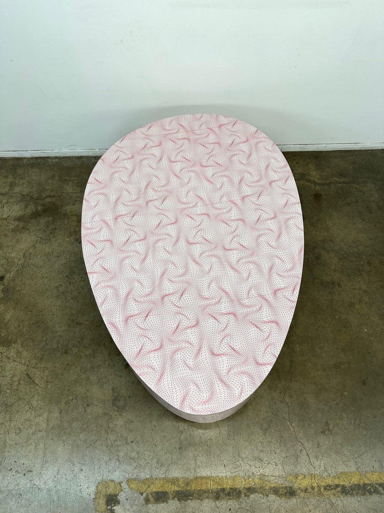 Contemporary Egg Shape Coffee Table For Sale at 1stDibs