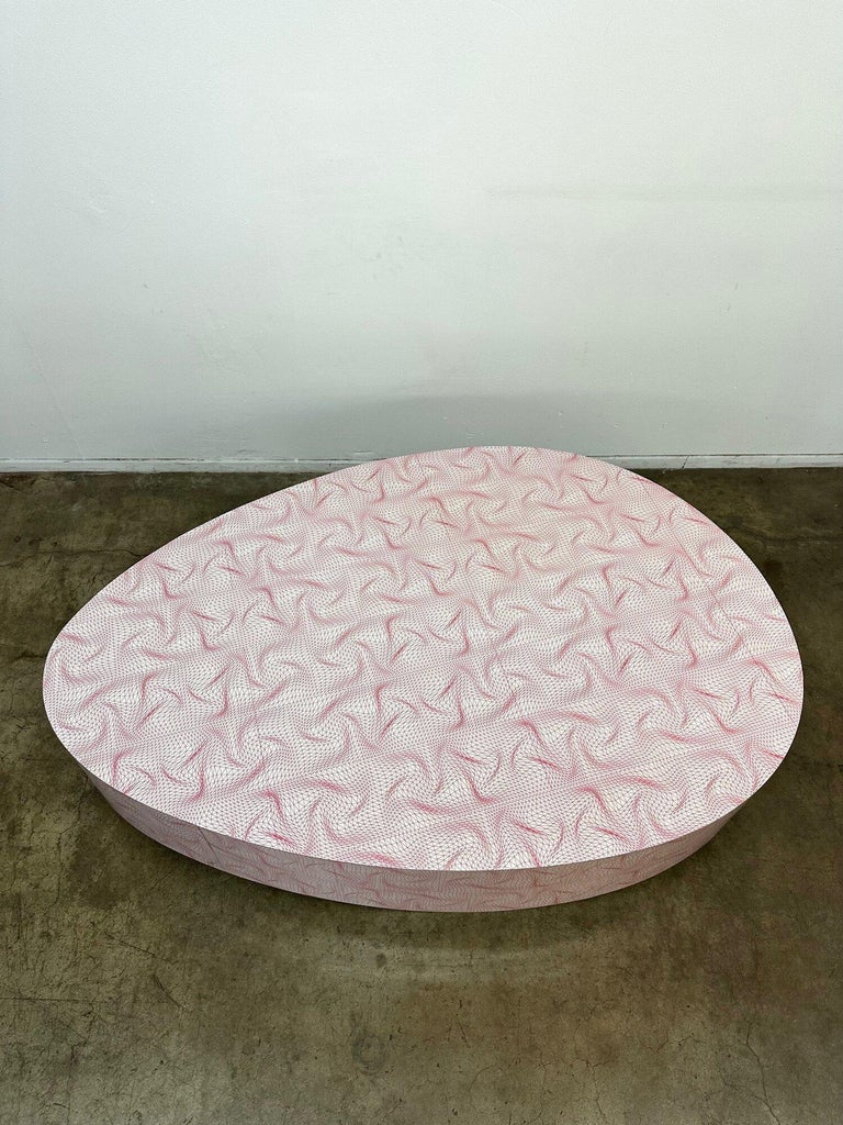 Contemporary Egg Shape Coffee Table For Sale at 1stDibs