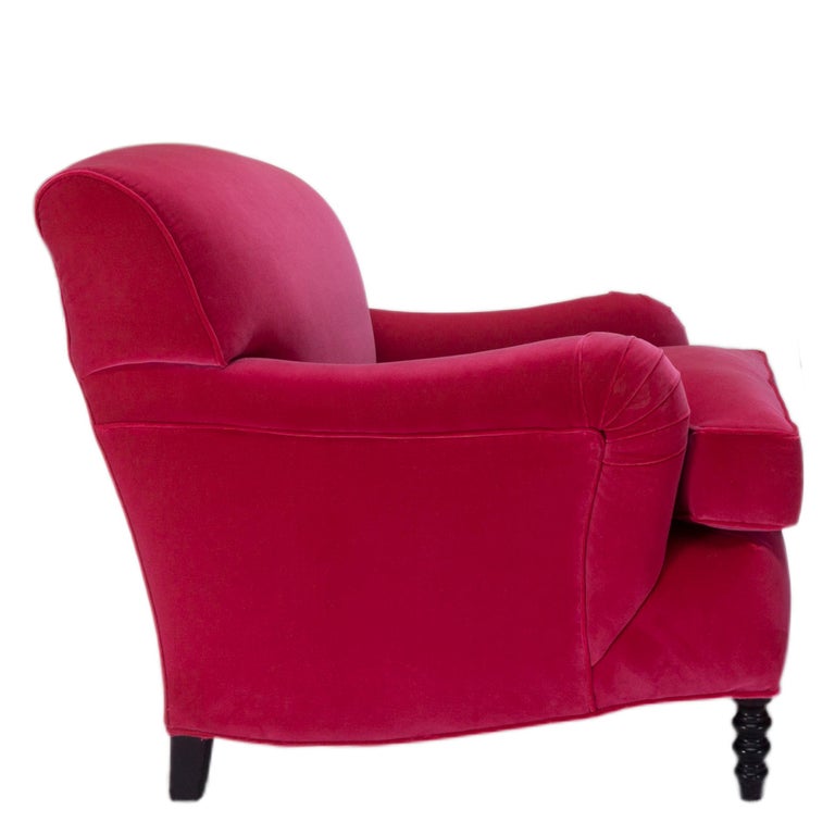 Contemporary English Rolled Arm Club Chair For Sale at 1stDibs ...
