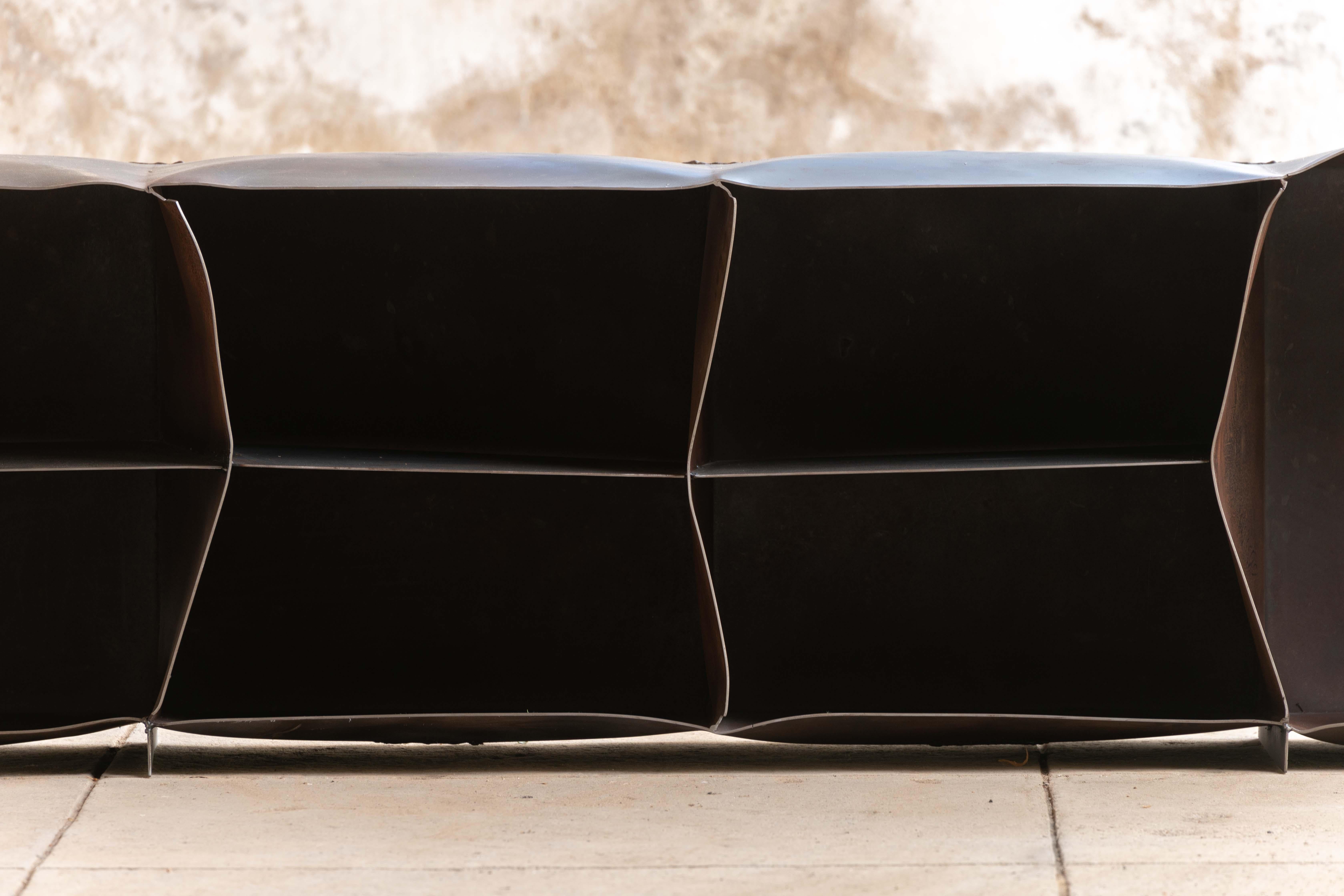 Contemporary Exploded Metal Sideboard Cabinet by Mircea Anghel For Sale ...