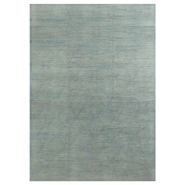 Contemporary Extra Large Textural Conifers Green Rug by Doris Leslie ...