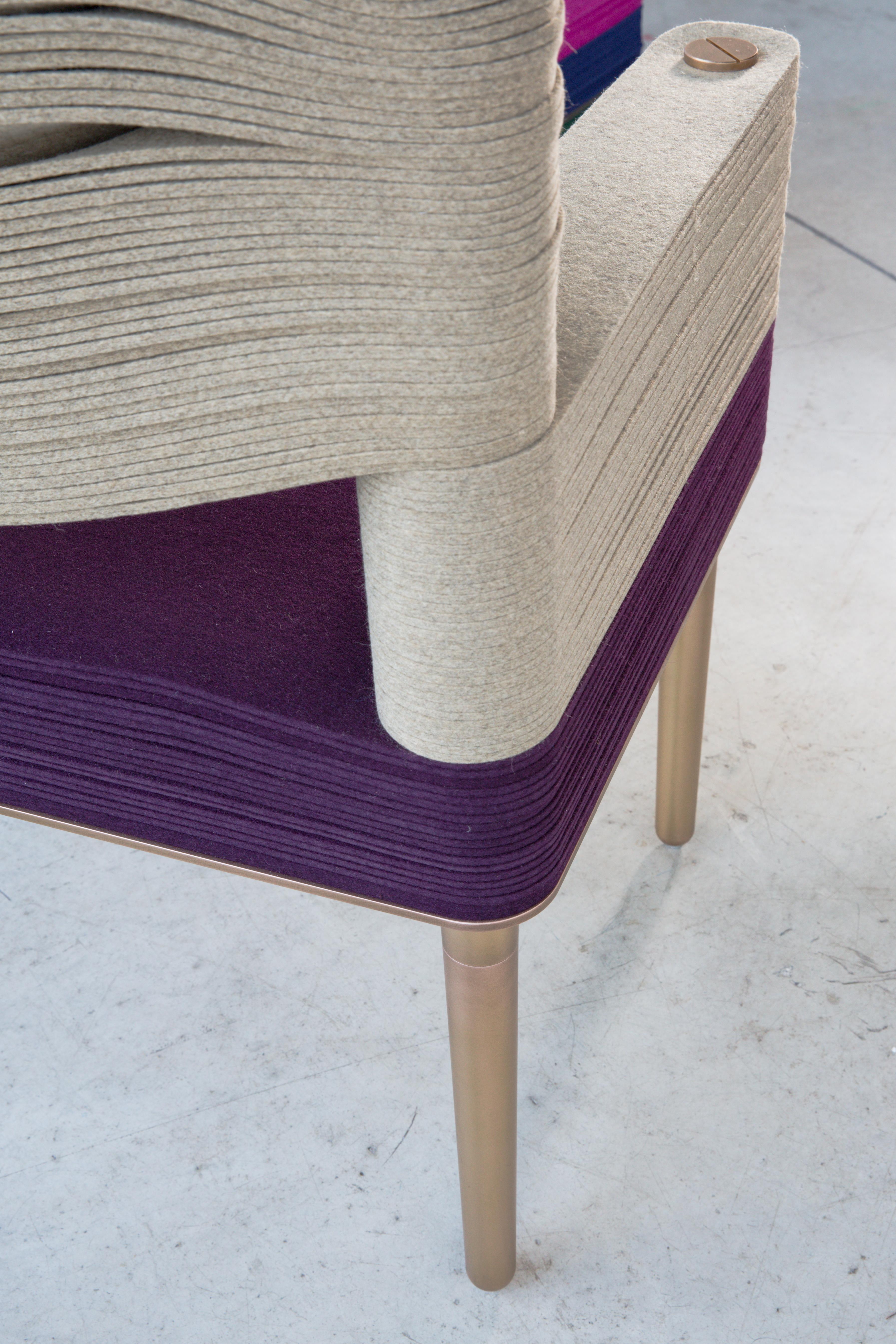 Stacklab Felt Armchair - Merino Wool with Metal Legs For Sale at 1stDibs | felt chair, merino ...