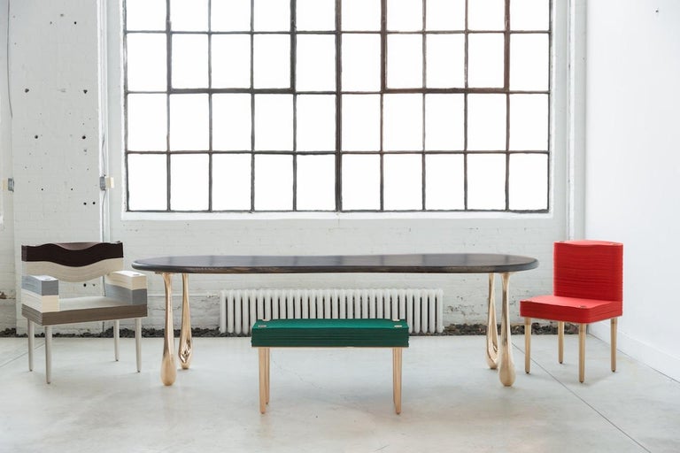 Stacklab Chair, Felt Merino Wool with Plated Steel Legs For Sale at ...