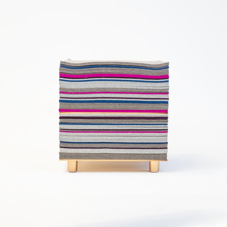 Stacklab Felt Series Stool - Merino Wool and Metal Legs For Sale at 1stDibs