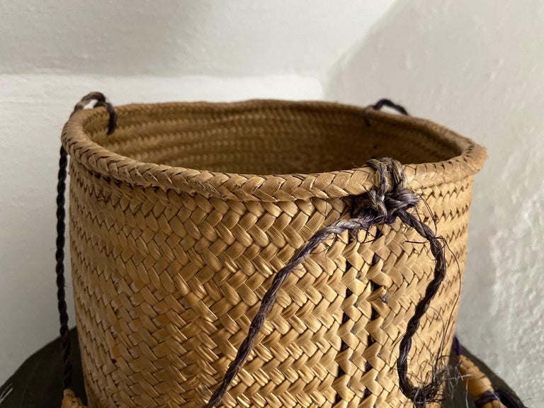 Contemporary Fine Palm Basket from the Mixteca Region of Oaxaca, Mexico ...