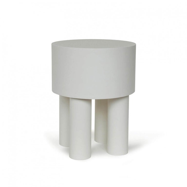 Contemporary Flint Jesmonite Side Table, Pilotis 4 Legs by Malgorzata ...