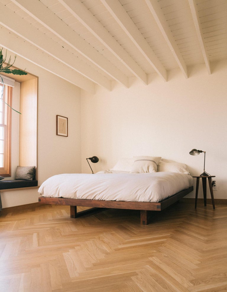 Contemporary Floating Platfrom Bed in White Oak by Boyd and Allister ...