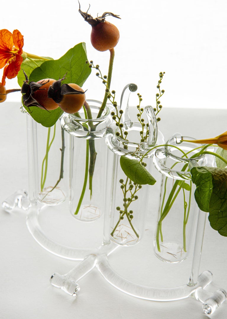 Contemporary Flower Vases or Spice Rack Tableware Kitchen Set Glass ...