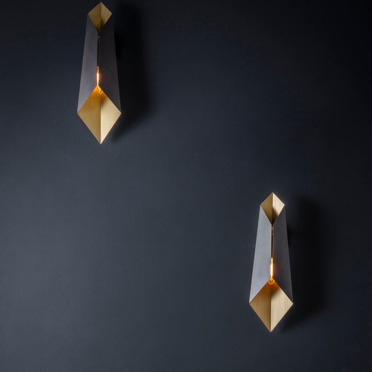 Contemporary Fold Wall Light in Bronze by Tigermoth Lighting For Sale ...