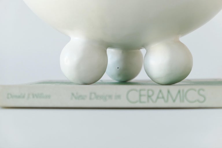 Contemporary Footed Handmade Ceramic Bowl For Sale at 1stDibs