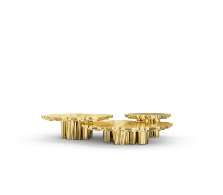 Contemporary Fortuna Center Table in Brass by Boca do Lobo For Sale at ...