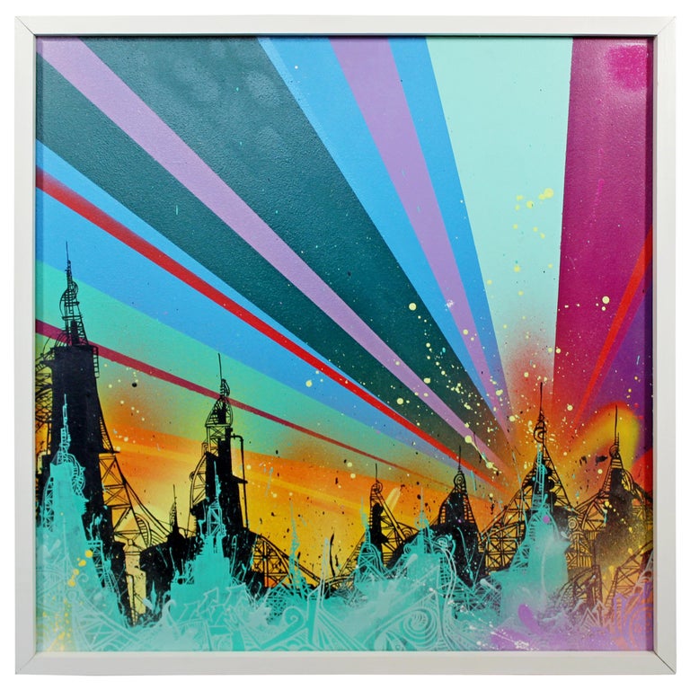 Contemporary Framed Acid City Vol 2 Pure Bliss Signed by Street Artist ...