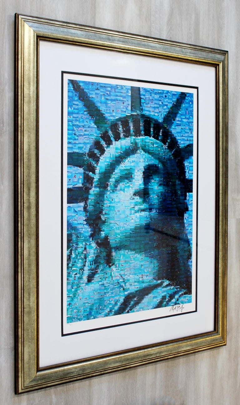 Contemporary Framed Liberty Photo Mosaic Seriolithograph Signed Neil ...