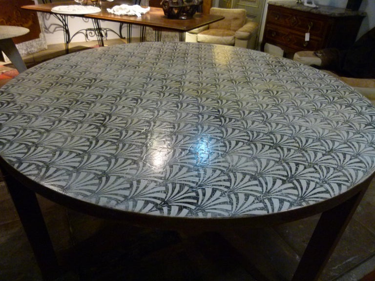 Contemporary French Iron Round Table at 1stDibs