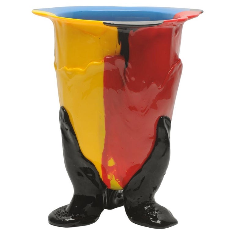 Contemporary Gaetano Pesce Amazonia L Vase Resin Red Yellow Blue Black ...