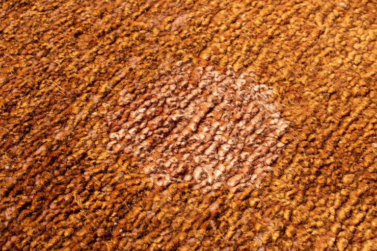 Rug and Kilim's Contemporary Geometric Brown Dot Wool and Silk Rug For ...