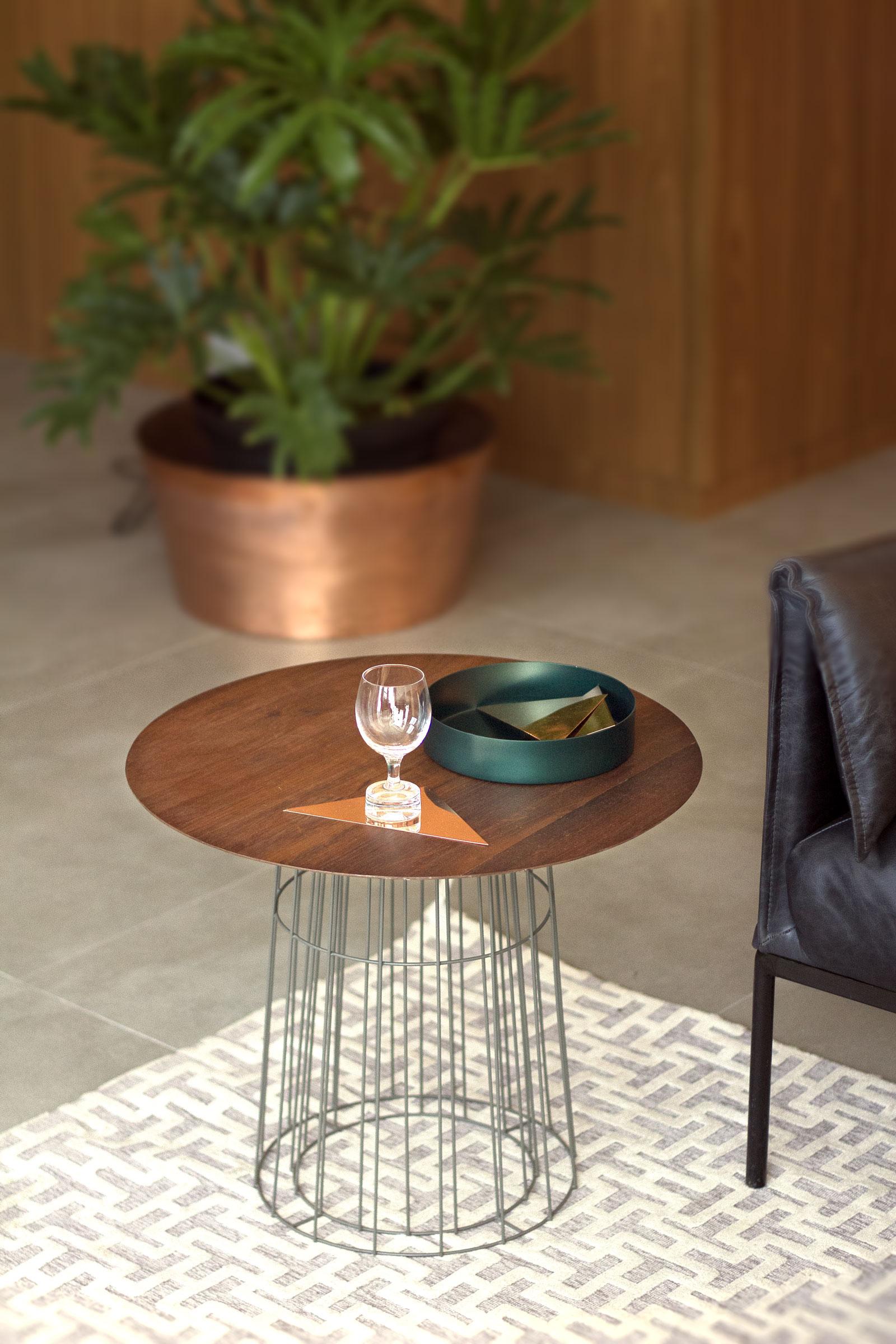 Contemporary Geometric Copper Coaster Set at 1stDibs
