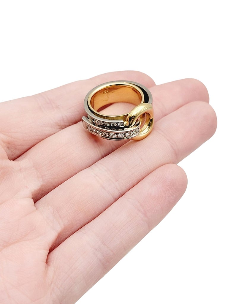 Contemporary Geometric Design Negative Space Asymmetric Band Ring with ...