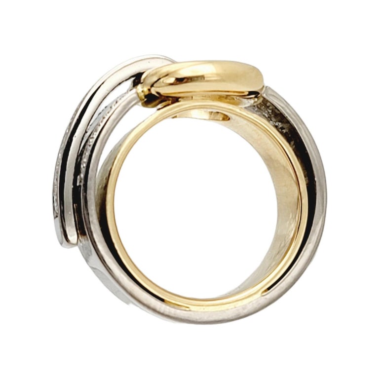 Contemporary Geometric Design Negative Space Asymmetric Band Ring with ...