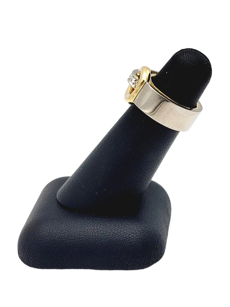 Contemporary Geometric Design Negative Space Asymmetric Band Ring with ...