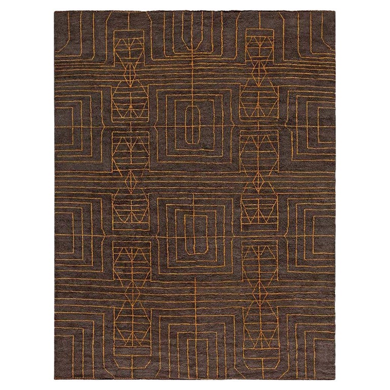 Contemporary Geometric Handmade Rug by Kim Alexandriuk for Doris Leslie ...