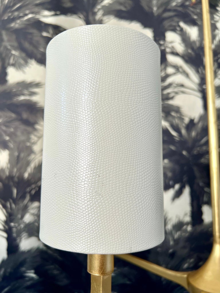 Contemporary Gilt Iron Chandelier with Four Arm Design For Sale at 1stDibs