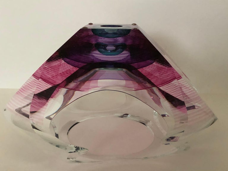 Contemporary Glass Kit Karbler Michael David Vortex Sculpture / Bowl ...