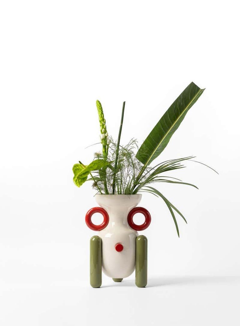 Contemporary Glazed Ceramic Explorer Vase No.1 For Sale at 1stDibs