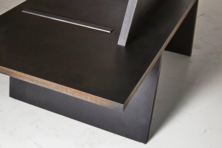 Gravity Chair in Blackened and Waxed Steel Plate by Eric Slayton For ...