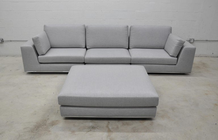 Contemporary Gray Modular Sectional Sofa For Sale at 1stDibs