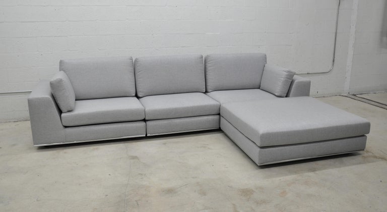 Contemporary Gray Modular Sectional Sofa For Sale at 1stDibs