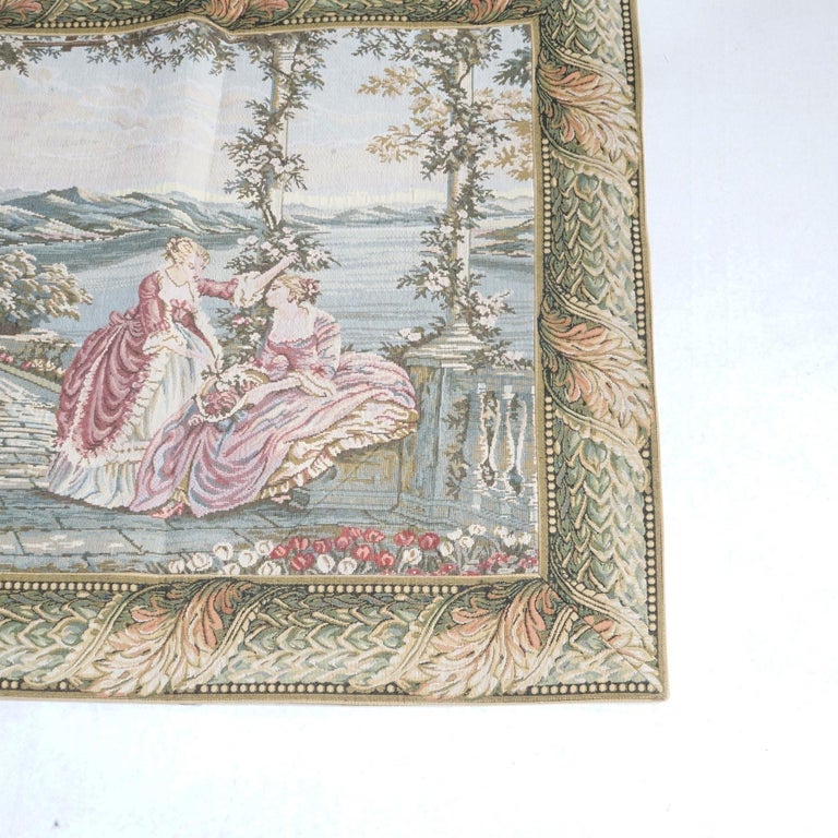 Contemporary Greco-Roman Scenic Courtyard Wall Tapestry with Figures ...