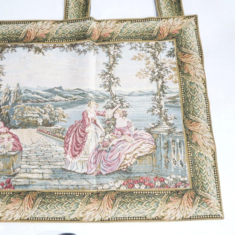 Contemporary Greco-Roman Scenic Courtyard Wall Tapestry with Figures ...