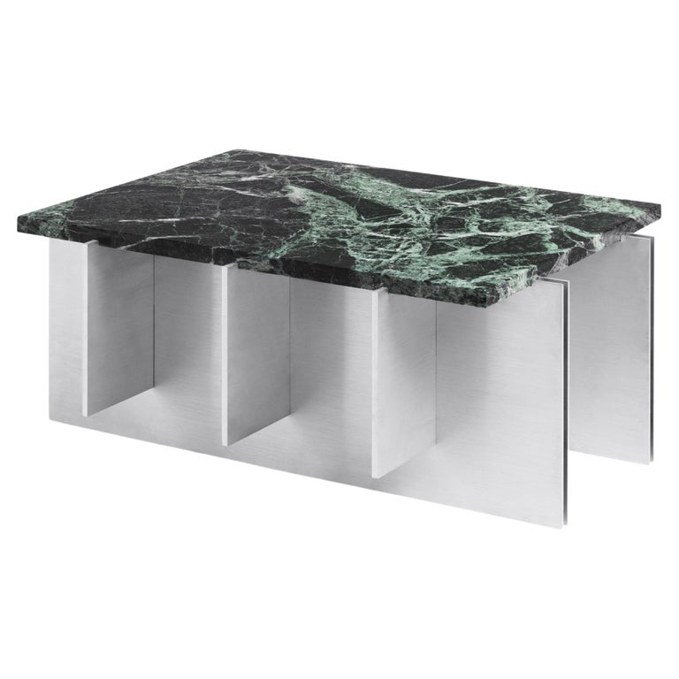 Contemporary Green Marble Coffee Table with Dry Aluminium, NM17 by NM3 For Sale at 1stDibs